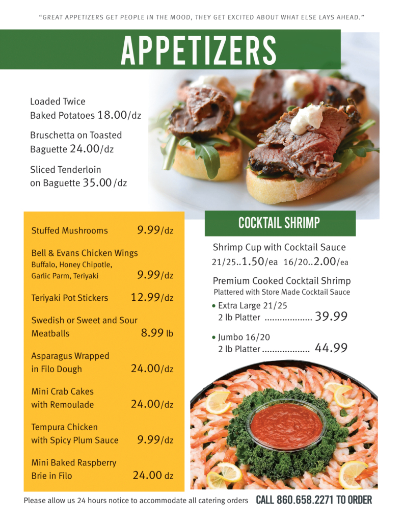 Catering Menu | Fitzgerald's Foods